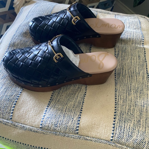 Sam Edelman | Shoes | Sam Edelman Leather Weave Round Toe Clogs 8 M ...